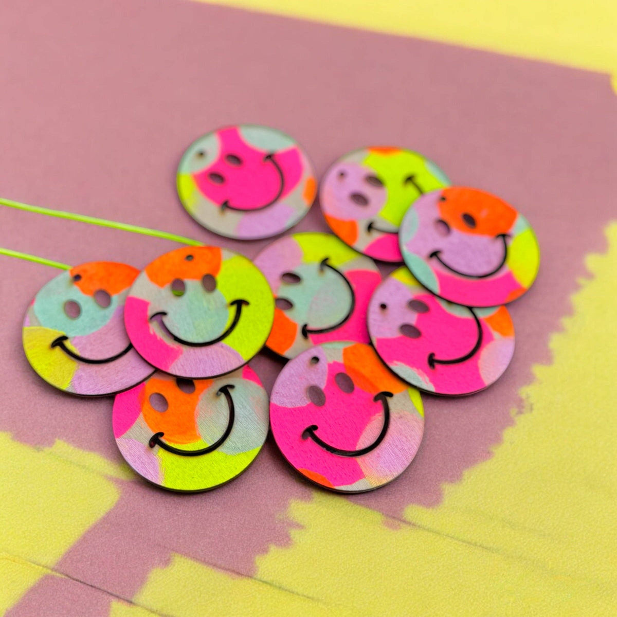 Kaart Glimlach Smiley,Pink Stories