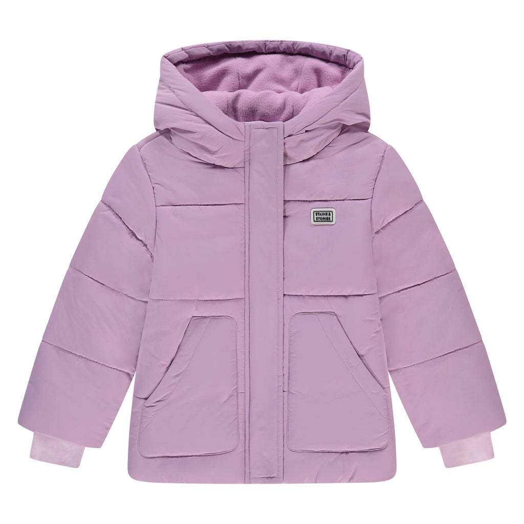 girls winter jacket lilac, Stains & Stories